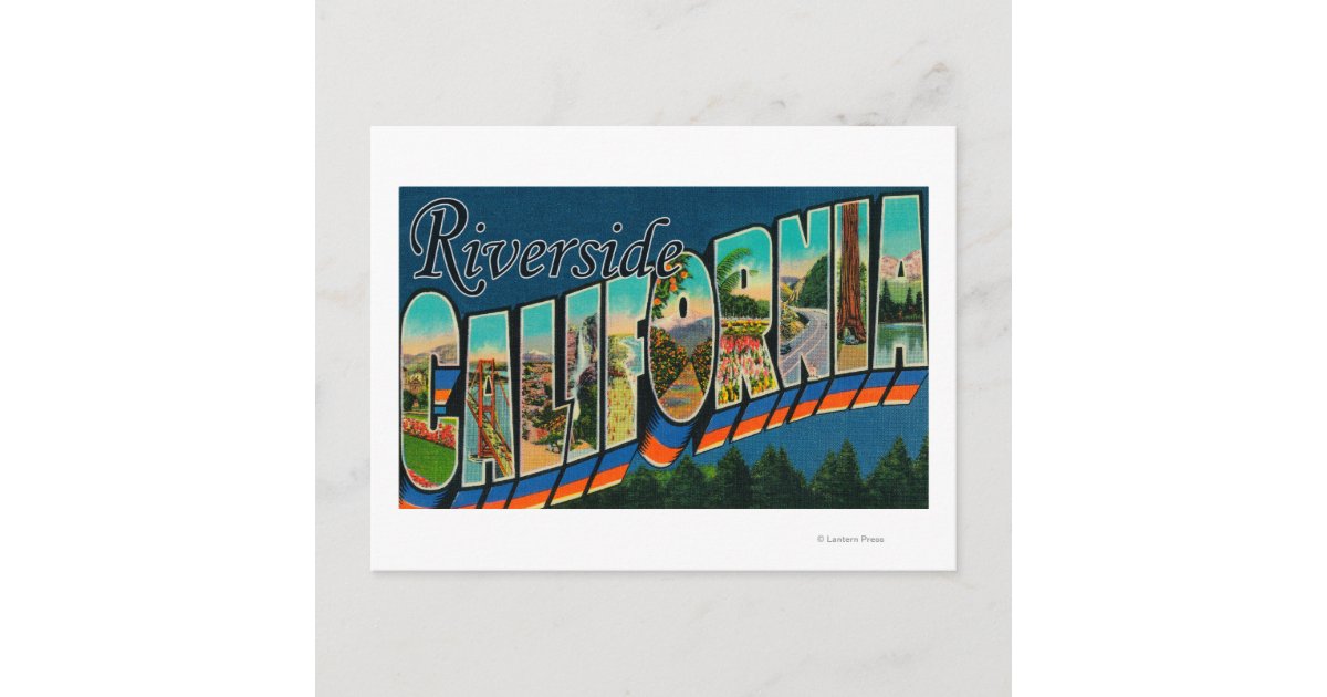 Riverside, California - Large Letter Scenes Postcard | Zazzle