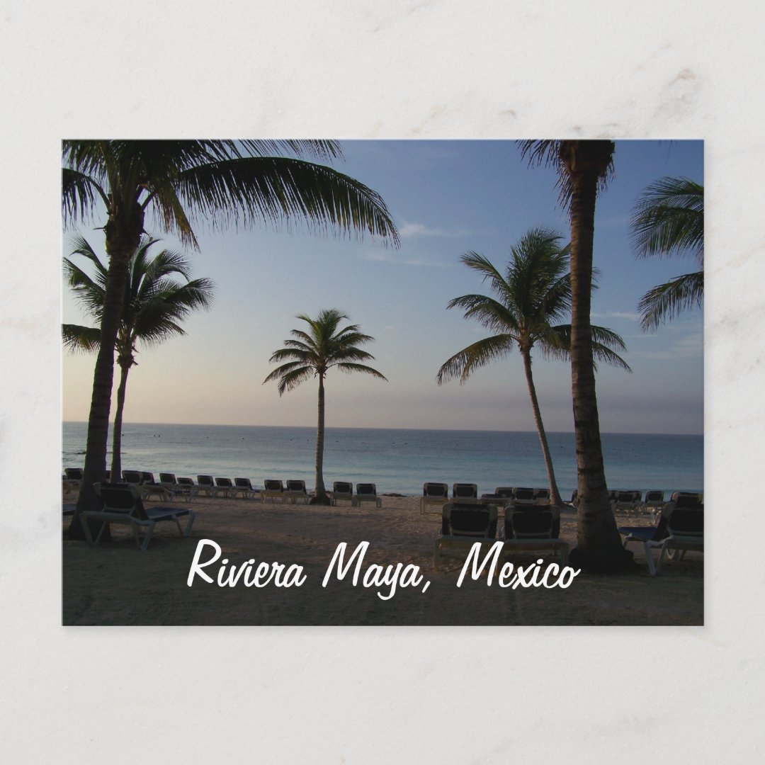 Riviera Maya Cancun Mexico Beach Vacation Postcard | Zazzle