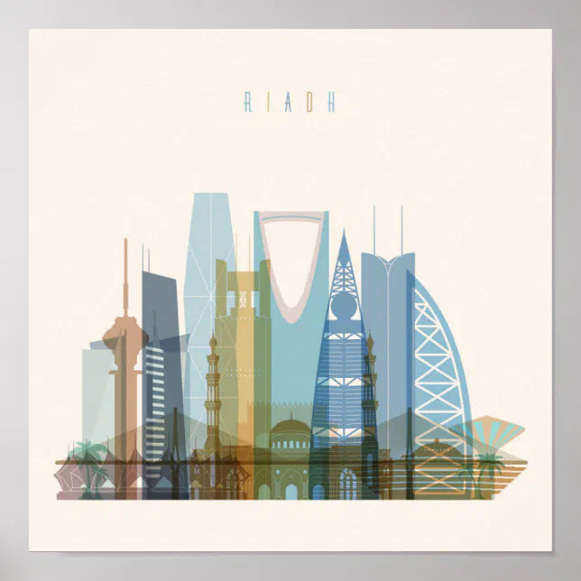 Riyadh, Saudi Arabia | City Skyline Poster | Zazzle