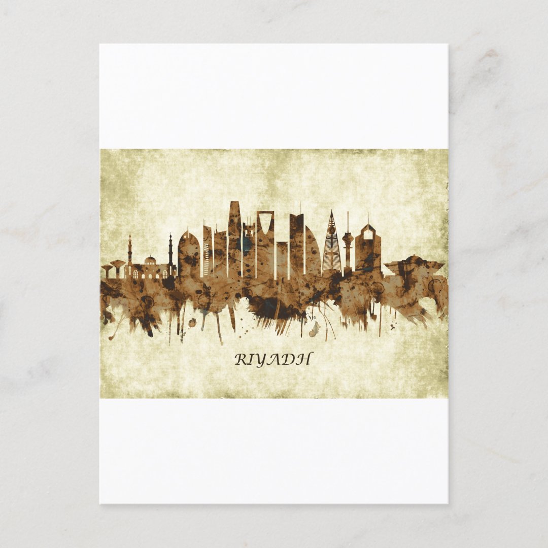 Riyadh Saudi Arabia Cityscape Invitation Postcard | Zazzle
