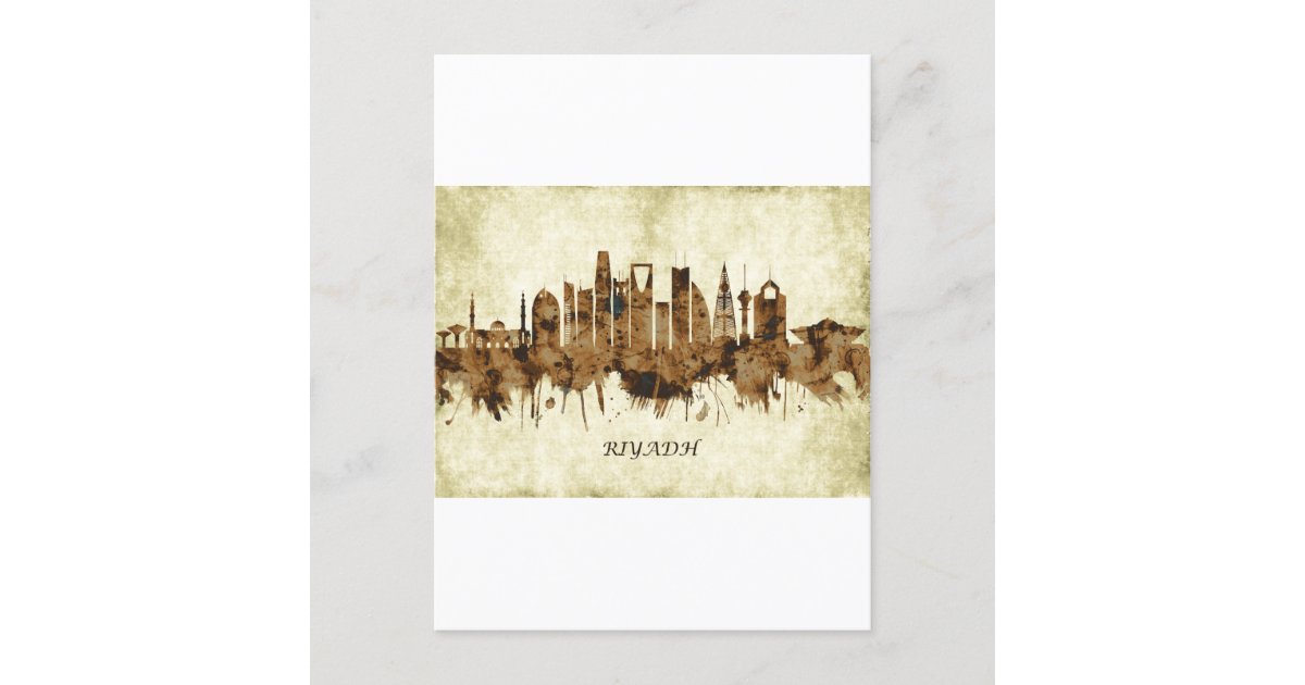 Riyadh Saudi Arabia Cityscape Invitation Postcard | Zazzle