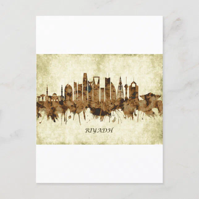 Riyadh Saudi Arabia Cityscape Invitation Postcard | Zazzle