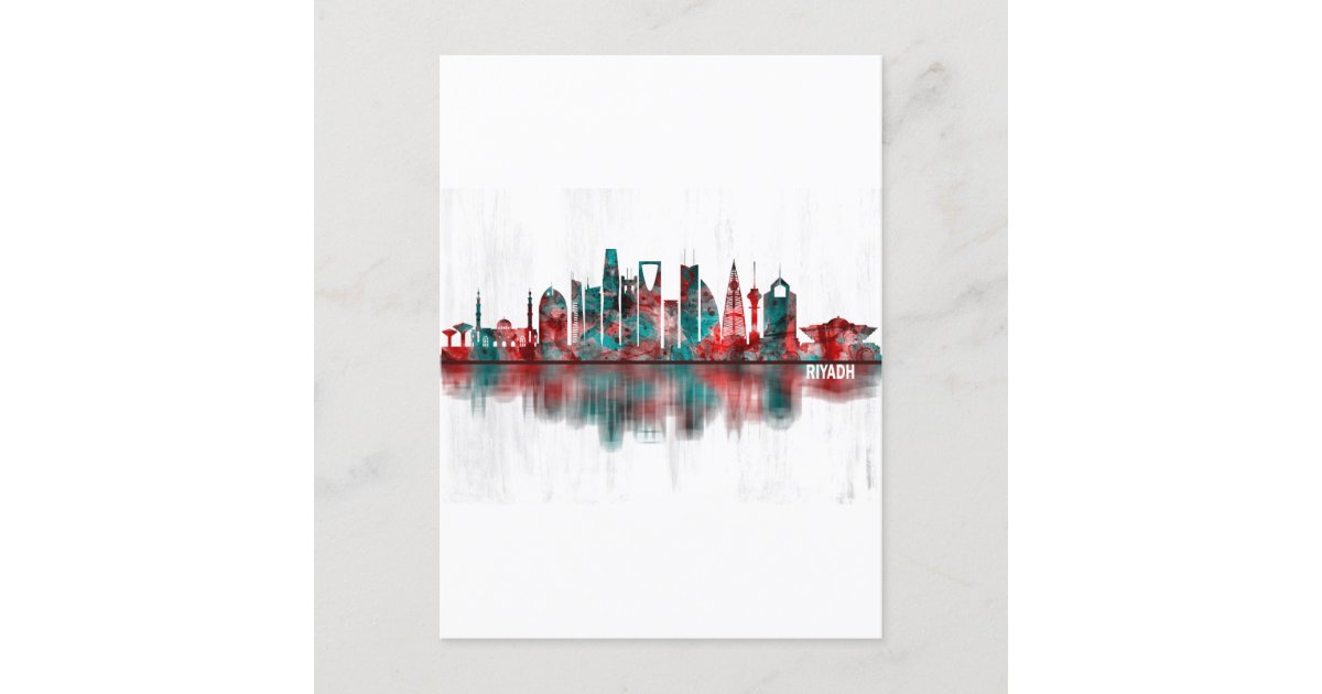 Riyadh Saudi Arabia Skyline Invitation Postcard | Zazzle