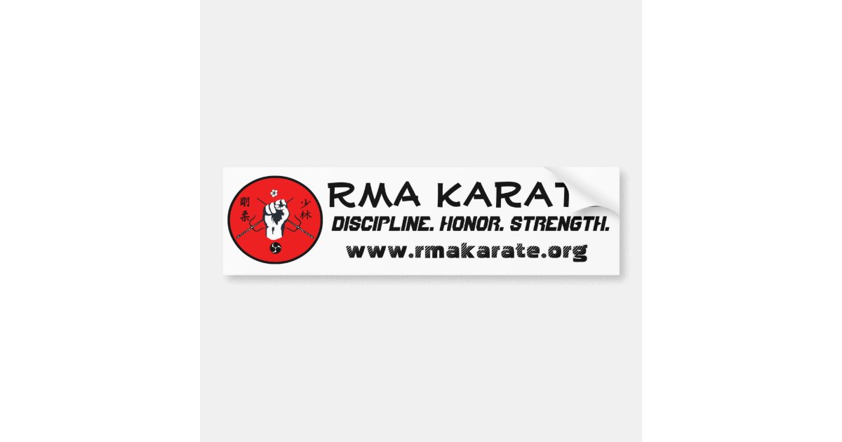 RMA Karate Bumper Sticker | Zazzle
