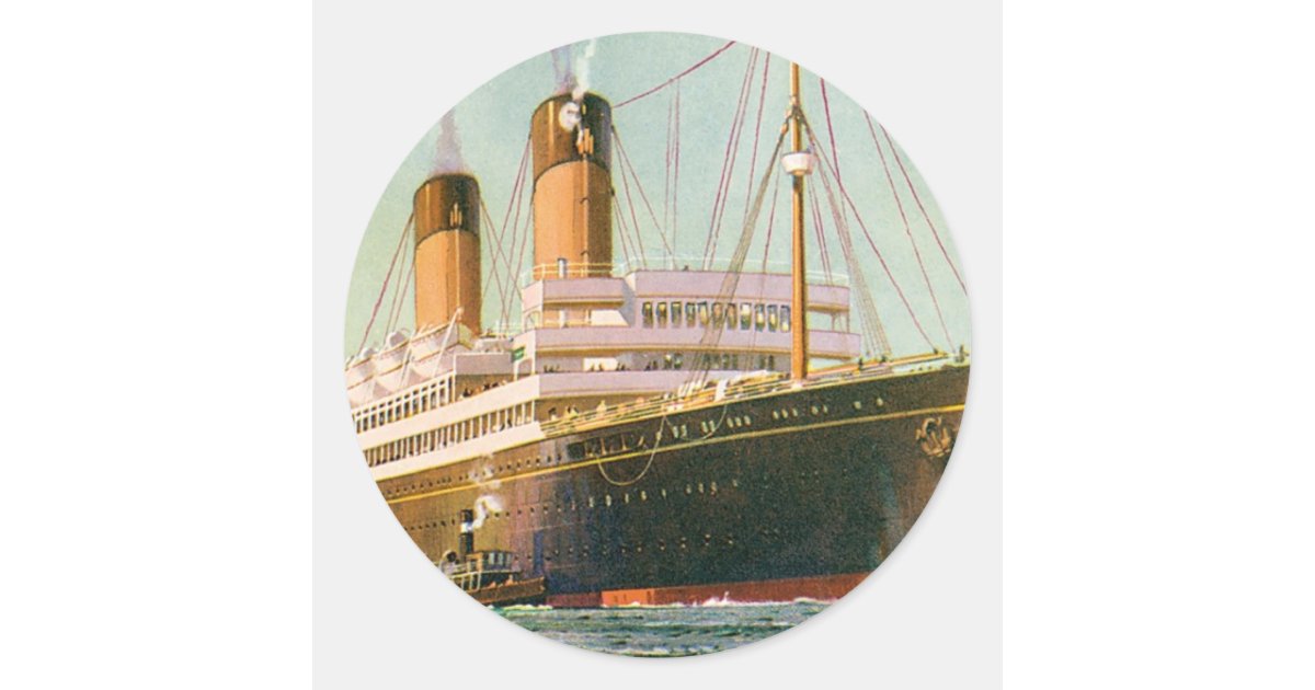 RMS Laurentic Classic Round Sticker | Zazzle