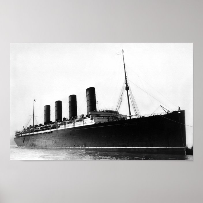 RMS Lusitania arriving in New York - 1907 Poster | Zazzle.com