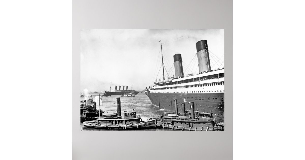 RMS Olympic at New York Poster | Zazzle