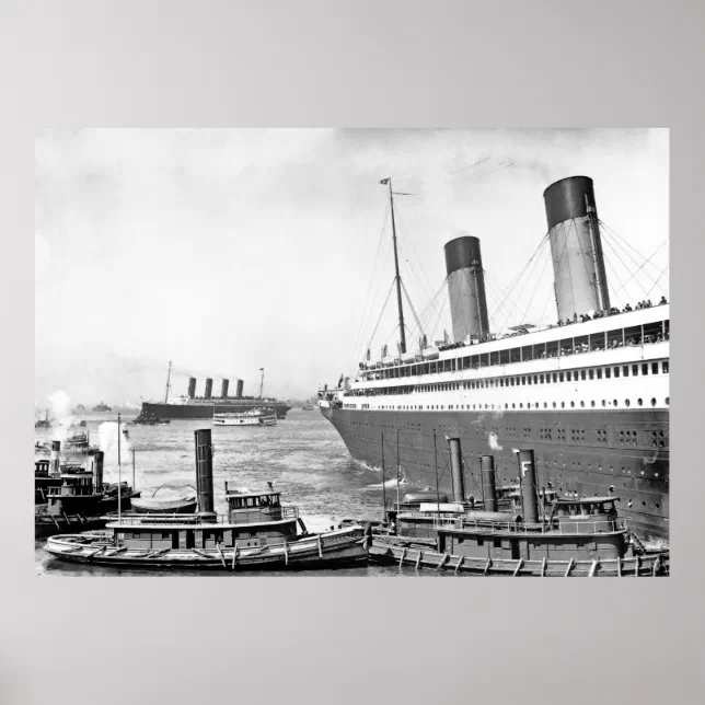 RMS Olympic at New York Poster | Zazzle