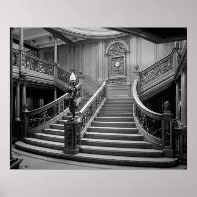 RMS Olympic Grand Staircase - Custom Poster | Zazzle