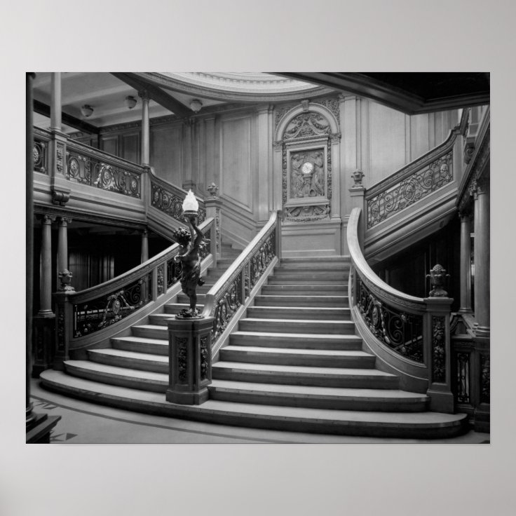 RMS Olympic Grand Staircase - Custom Poster | Zazzle