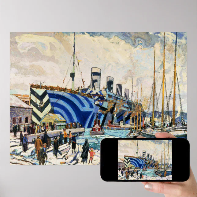 RMS Olympic in Dazzle Camouflage 18x24" poster | Zazzle