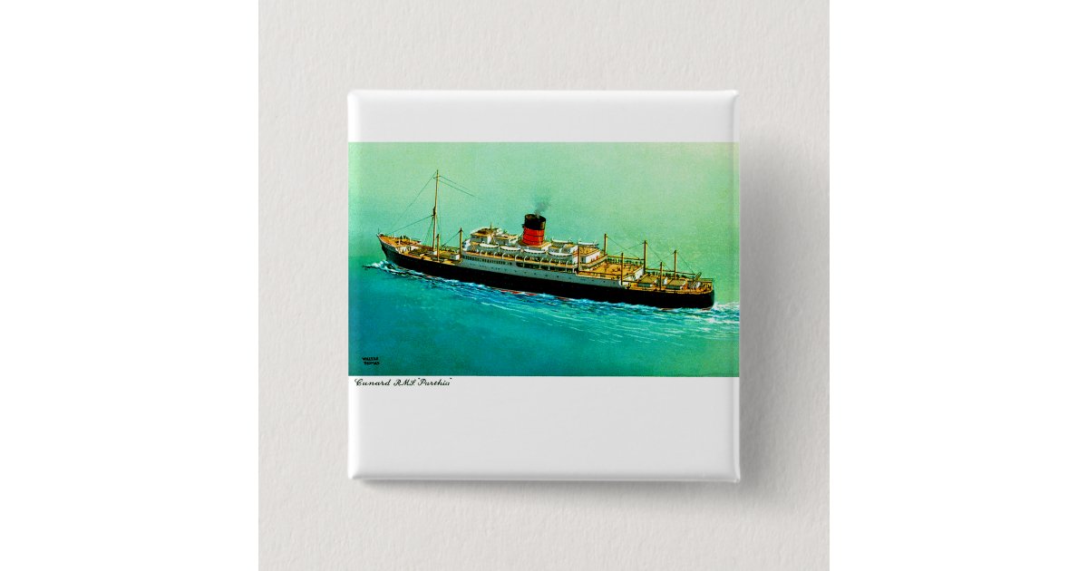 RMS Parthia Pinback Button | Zazzle