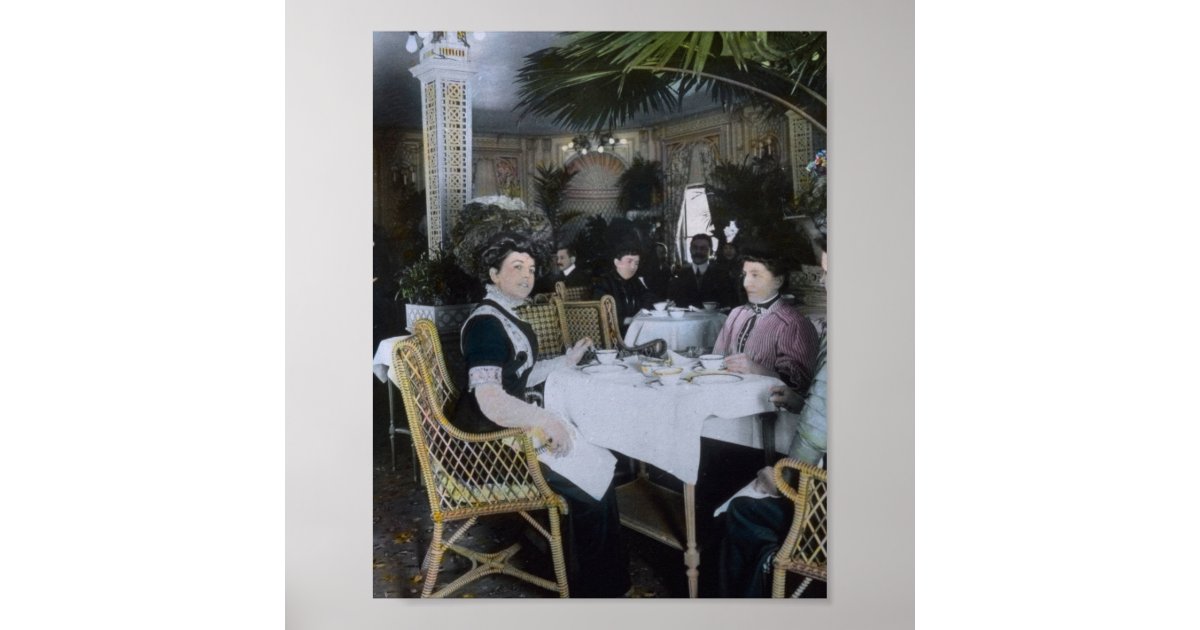 RMS Titanic 1st Class Passengers Enjoy Luxury Poster | Zazzle