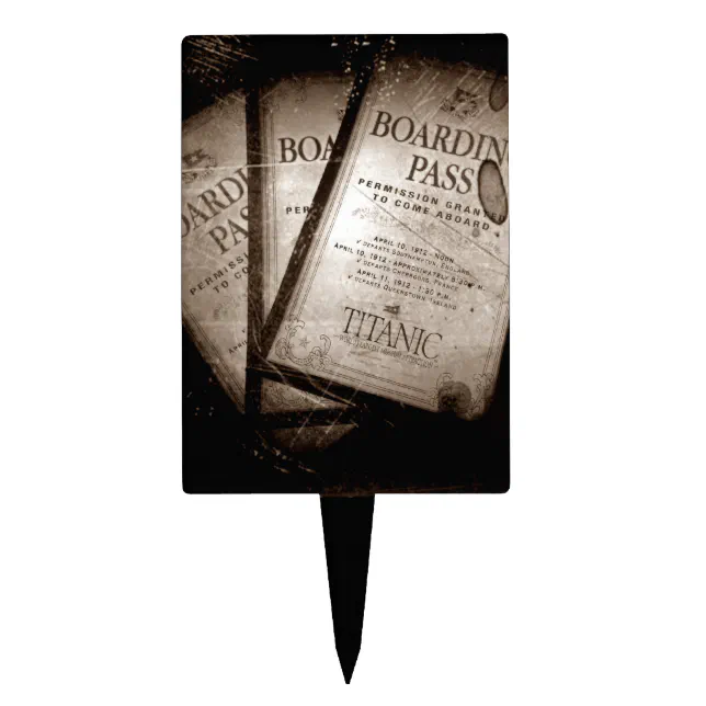 RMS Titanic Boarding Passes Cake Topper | Zazzle