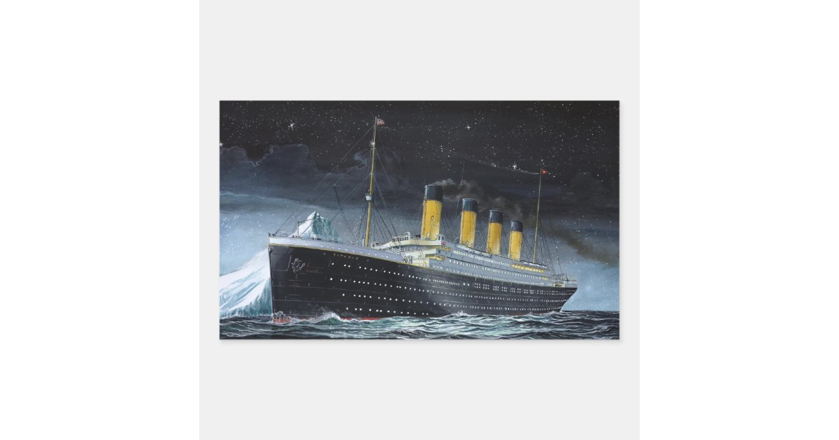 RMS Titanic Rectangular Sticker | Zazzle