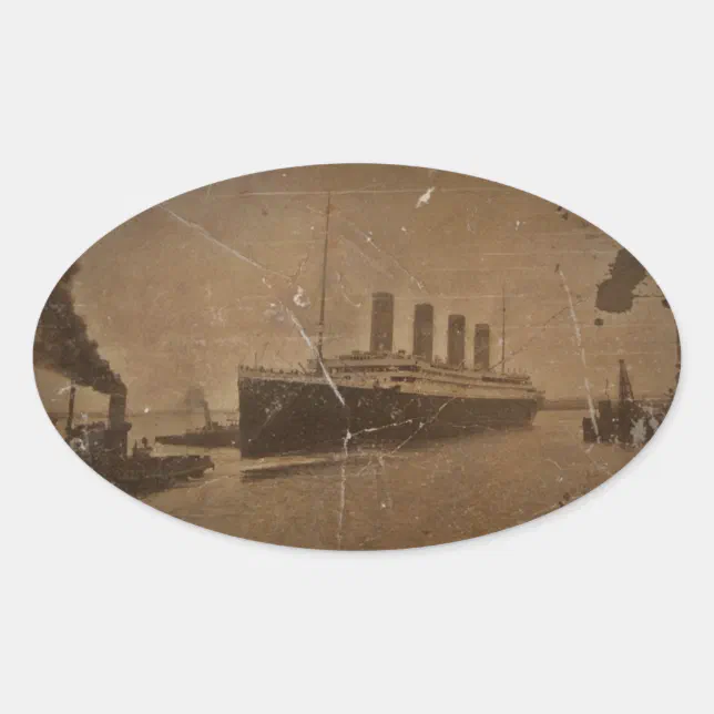 RMS Titanic Southampton Oval Sticker | Zazzle