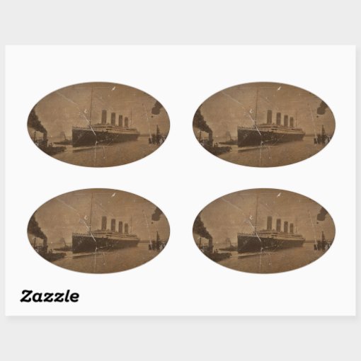 RMS Titanic Southampton Oval Sticker | Zazzle