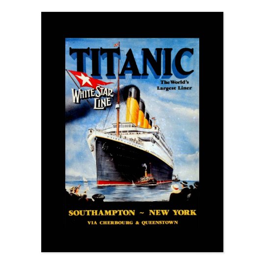 RMS Titanic Travel Ad Postcard | Zazzle.com