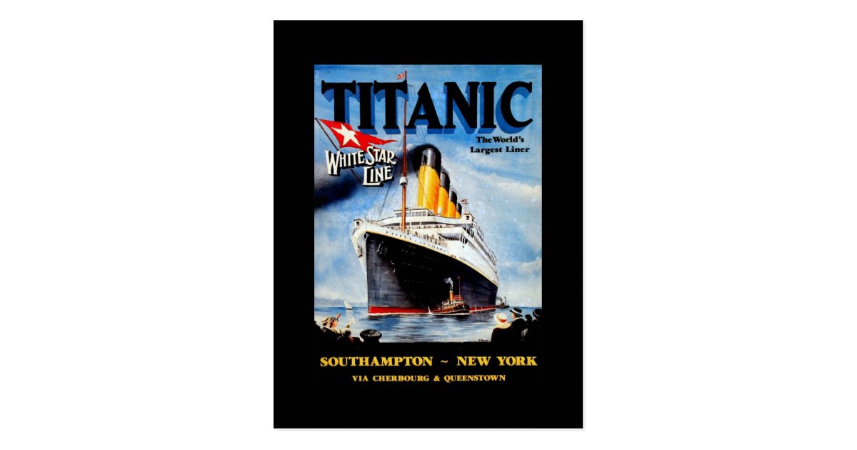 RMS Titanic Travel Ad Postcard | Zazzle.com
