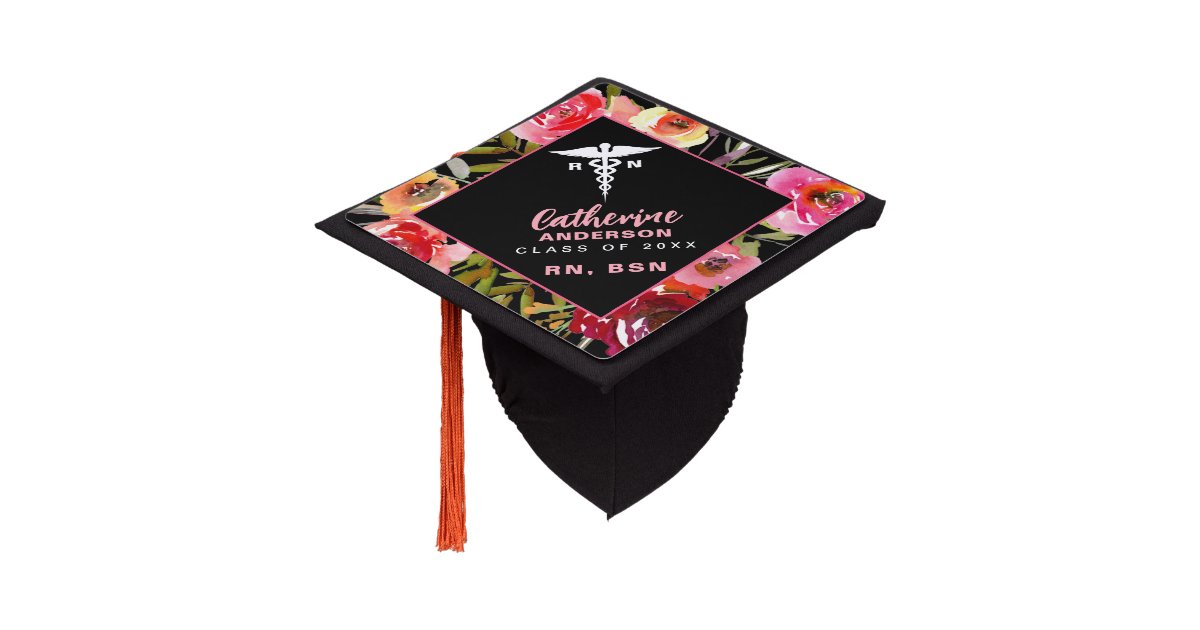 RN BSN Nurse Graduation Cap Topper | Zazzle