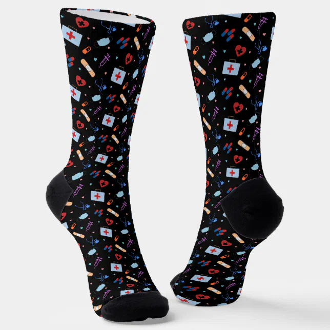 RN Nurse Nursing Student | Doctor Medical Pattern Socks | Zazzle