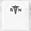 RN Nurses Medical Symbol Oval Sticker | Zazzle