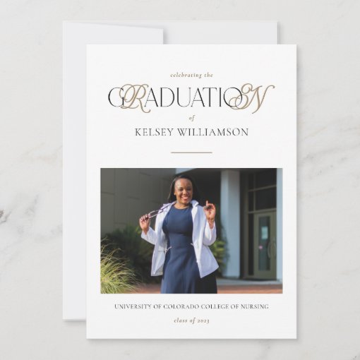 RN Nursing Degree Graduation Announcement Card | Zazzle