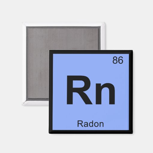 Rn - Radon Chemistry Periodic Table Symbol Magnet | Zazzle