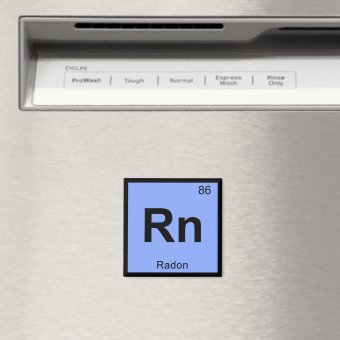 Rn - Radon Chemistry Periodic Table Symbol Magnet | Zazzle