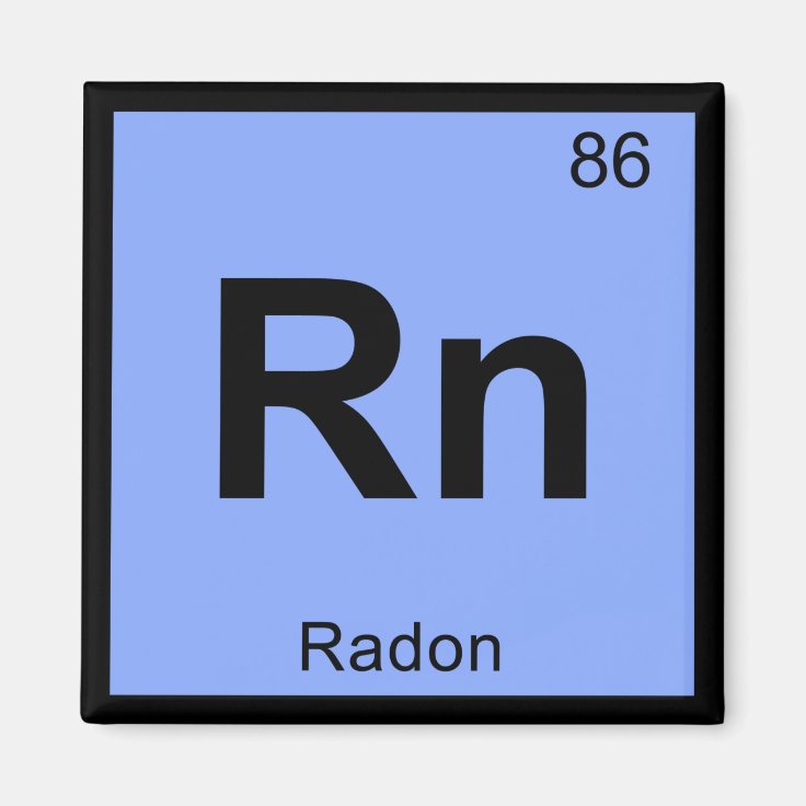 Rn - Radon Chemistry Periodic Table Symbol Magnet | Zazzle