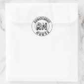 RN REGISTERED NURSE LOGO BADGE CLASSIC ROUND STICKER | Zazzle