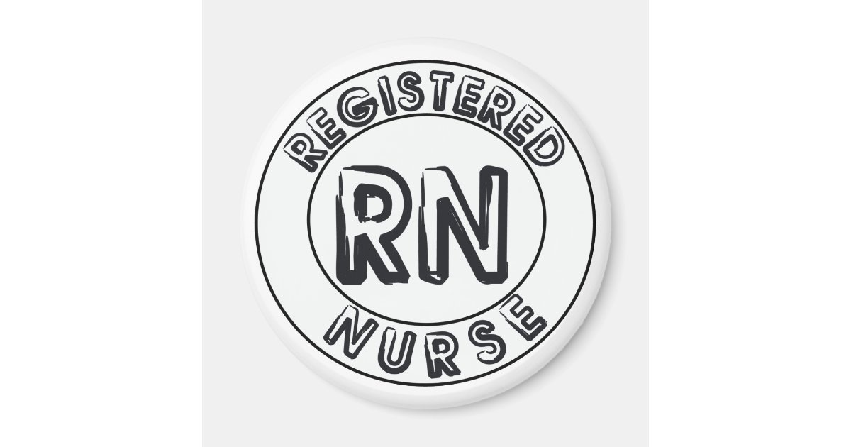 RN REGISTERED NURSE LOGO BADGE MAGNET | Zazzle