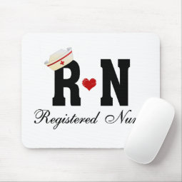 RN Registered Nurse Mouse Pad | Zazzle