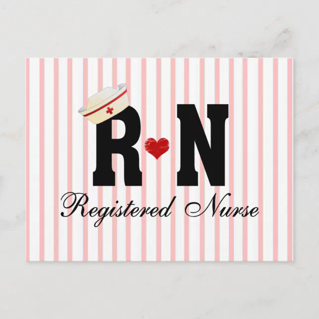 RN Registered Nurse Postcard | Zazzle