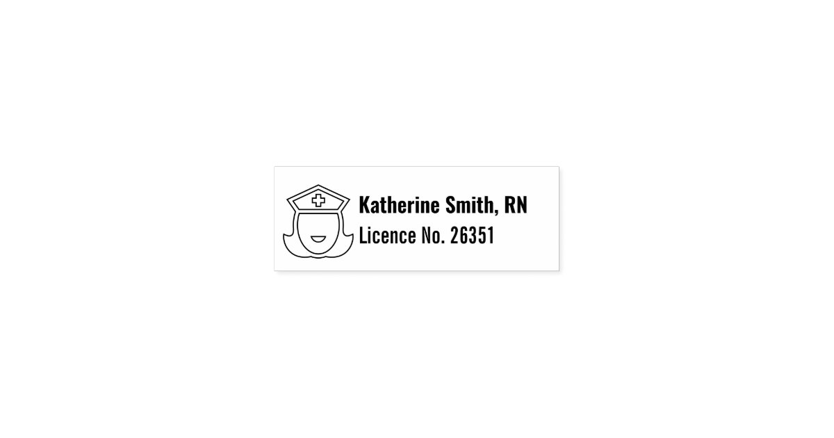 RN Registered Nurse Professional Self-inking Stamp | Zazzle