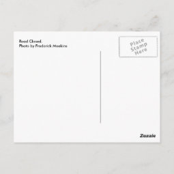 Road Closed Sign Postcard | Zazzle