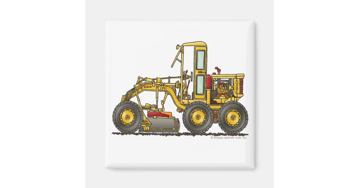 Road Grader Dirt Scraper Construction Magnets | Zazzle