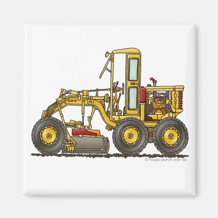 Road Grader Dirt Scraper Construction Magnets | Zazzle.com