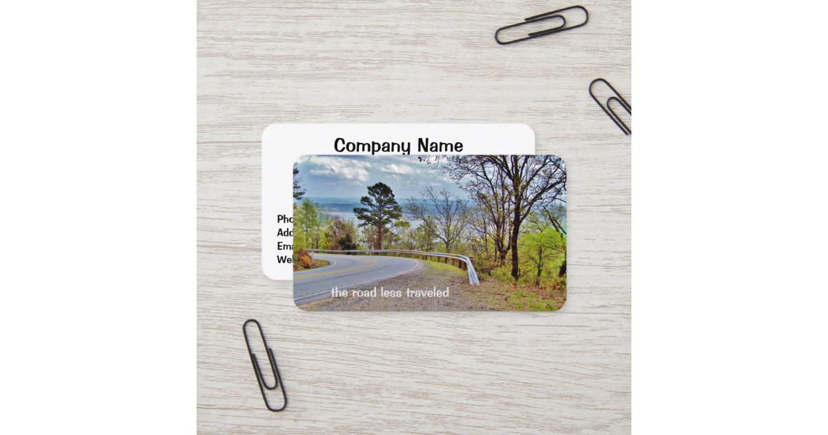 Road Less Traveled Business Card | Zazzle