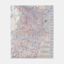 Road map United States Fleece Blanket | Zazzle