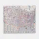 Road map United States Fleece Blanket | Zazzle