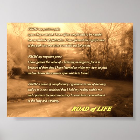 ROAD of LIFE Poster | Zazzle.com