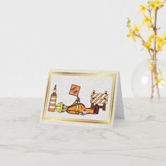 Road or Highway Worker Birthday Card | Zazzle