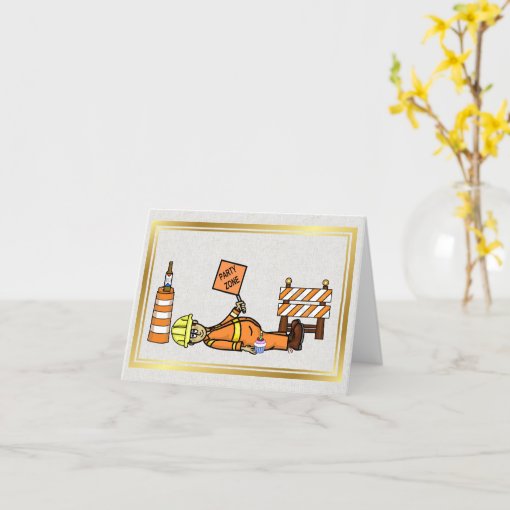 Road or Highway Worker Birthday Card | Zazzle