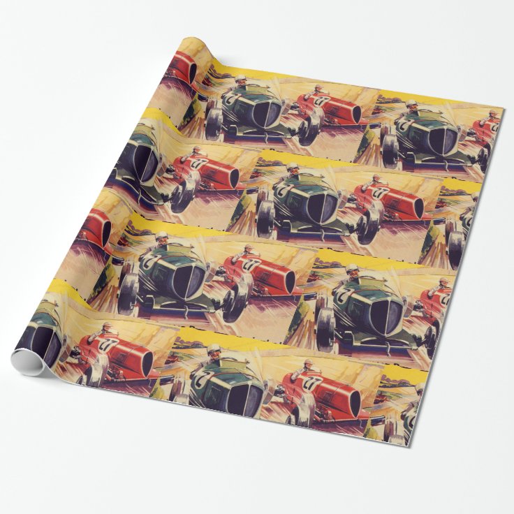 Road Racing Wrapping Paper | Zazzle