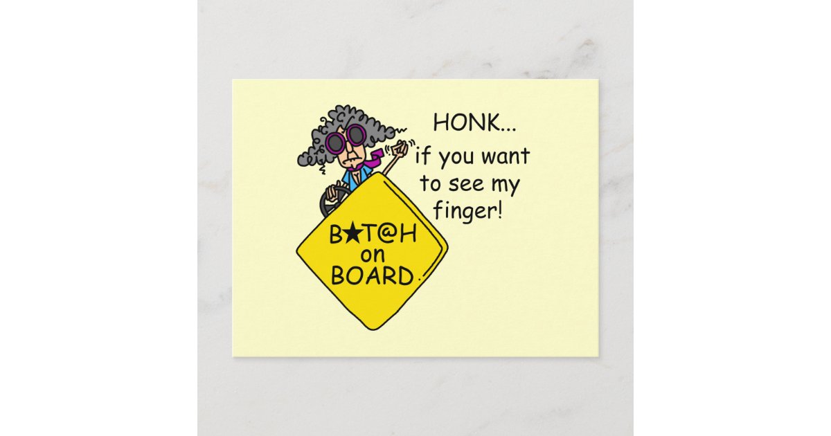 Road Rage Humor Postcard | Zazzle