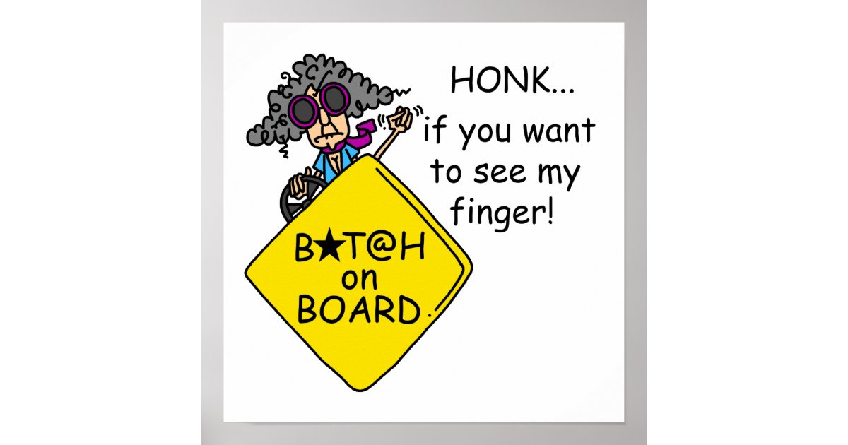 Road Rage Humor Poster | Zazzle