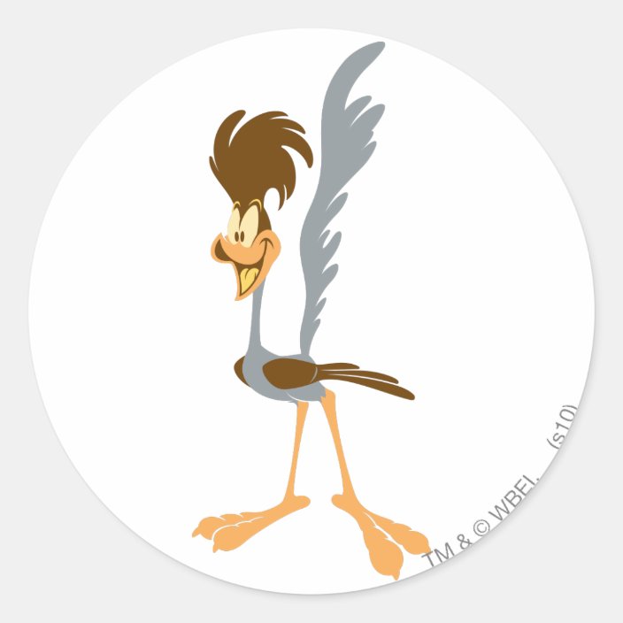 ROAD RUNNER™ Artistic Classic Round Sticker | Zazzle.com