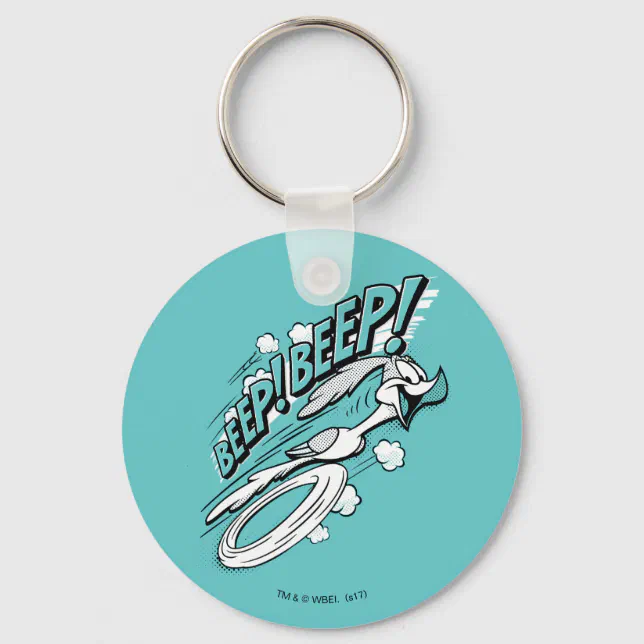 ROAD RUNNER™ BEEP BEEP!™ Halftone Keychain | Zazzle