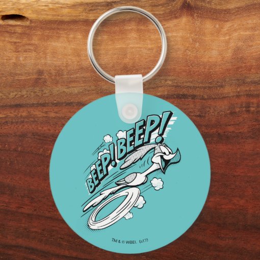 ROAD RUNNER™ BEEP BEEP!™ Halftone Keychain | Zazzle